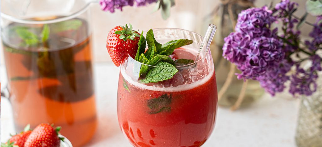 Mocktail hibiscus fraise - Édulcorants.eu